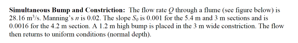 Simultaneous Bump and Constriction: The flow rate Q | Chegg.com