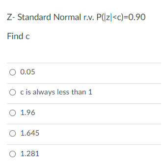 Solved Z-Standard Normal r.v. Plz/ | Chegg.com