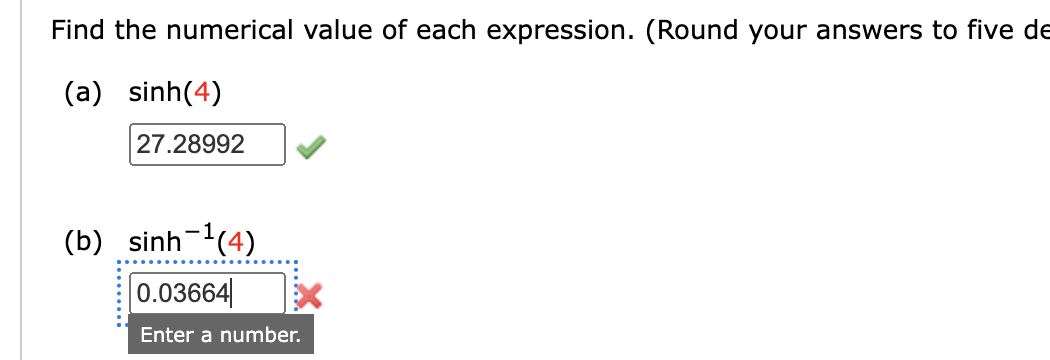 Solved Find the numerical value of each expression. (Round | Chegg.com