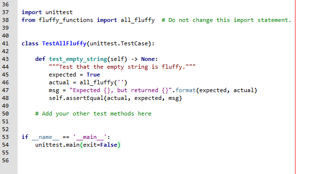 Solved Can someone help me with this python unit testing | Chegg.com