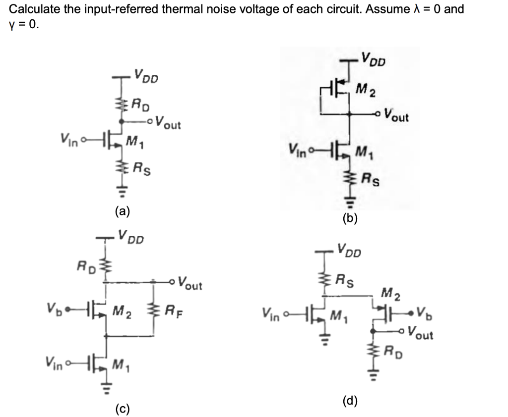 Solved Calculate the input-referred thermal noise voltage of | Chegg.com