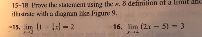 Solved 15-18 Prove the statement using the ε, δ definition | Chegg.com