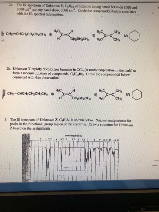 Solved 1. For each hydrocarbon IR spectrum given below, | Chegg.com