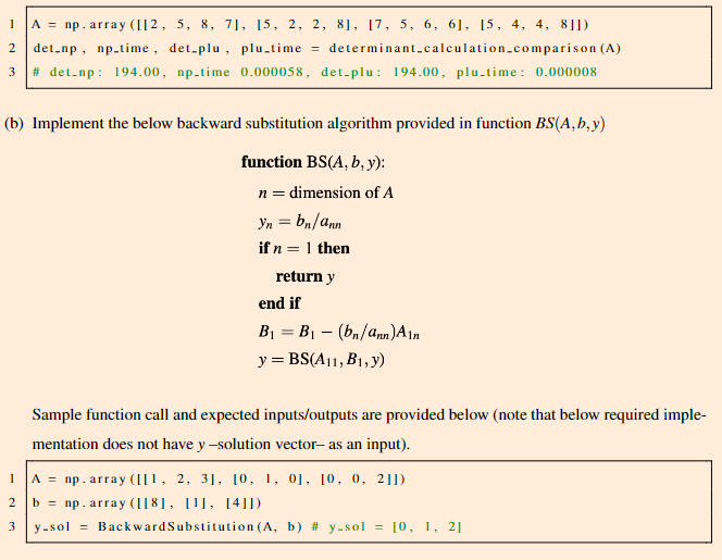Solved (a) Determinant calculations can be done more | Chegg.com
