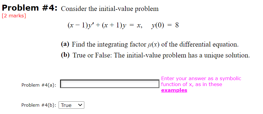 Solved Problem #4: Consider the initial-value problem [2 | Chegg.com