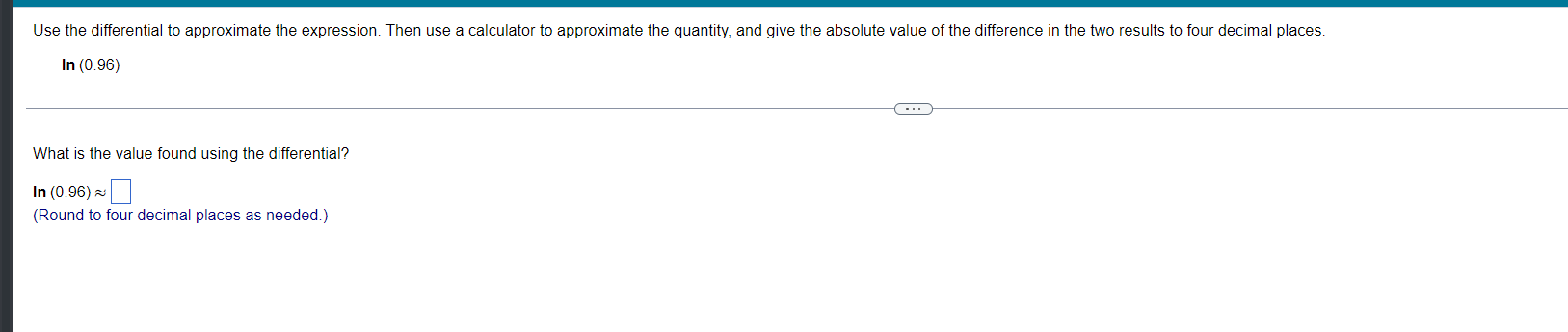 Solved Use The Differential To Approximate The Expression