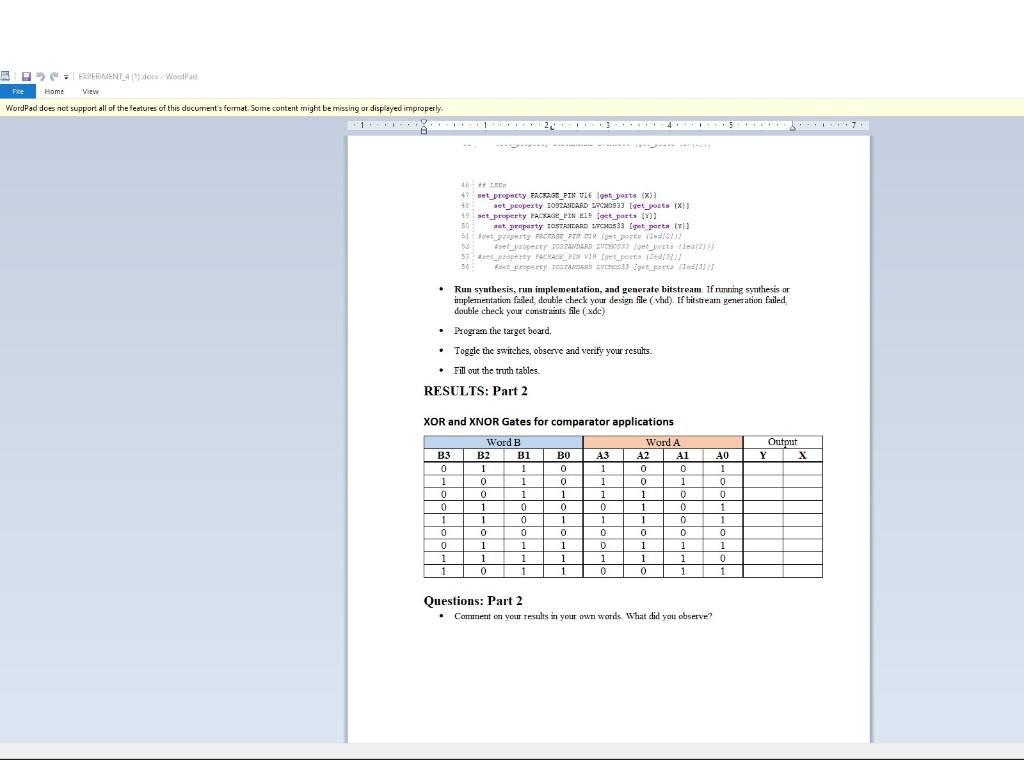 Solved The Hone View WordPad does not support all of the | Chegg.com