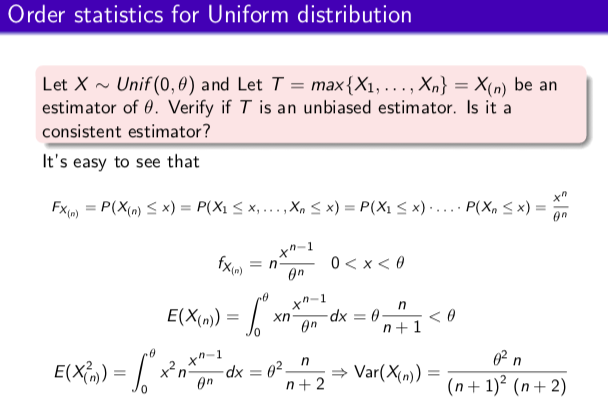 Solved Order Statistics For Uniform Distribution Let X~