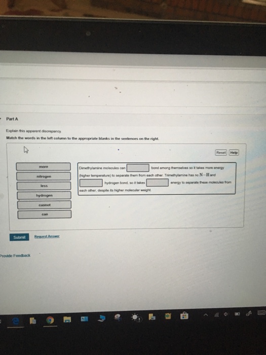 Solved Part A Explain tis apparent discrepancy Match the | Chegg.com