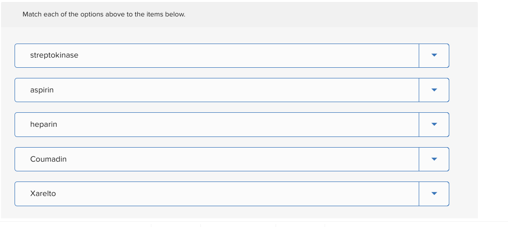 Solved Match the drug action in the first column with the | Chegg.com