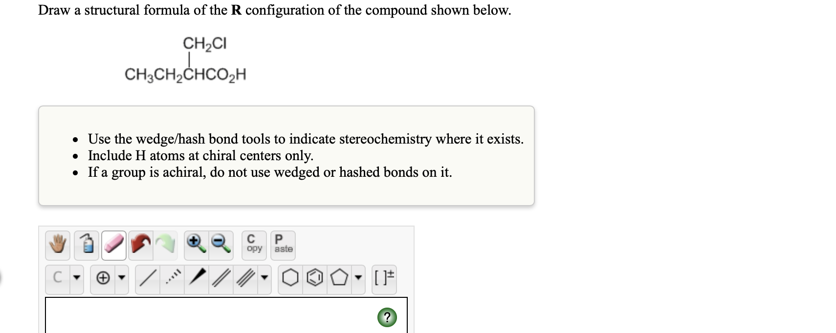 Solved Draw a structural formula of the R configuration of | Chegg.com
