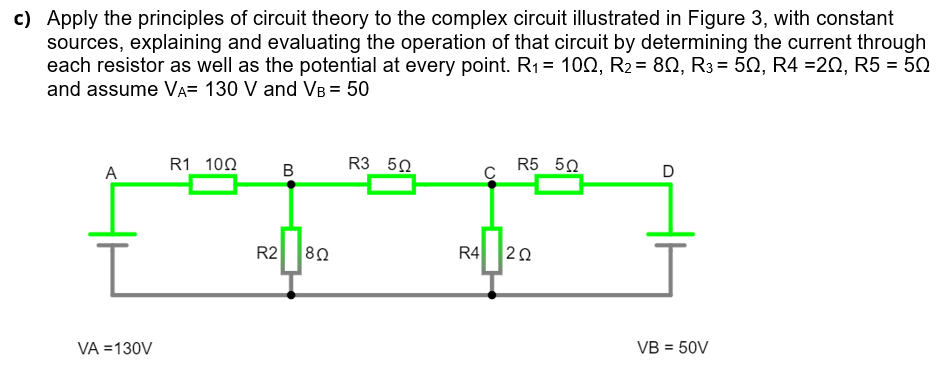 Solved c) Apply the principles of circuit theory to the | Chegg.com