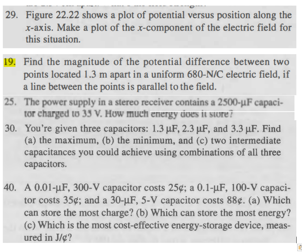 Solved 29. Figure 22.22 shows a plot of potential versus | Chegg.com