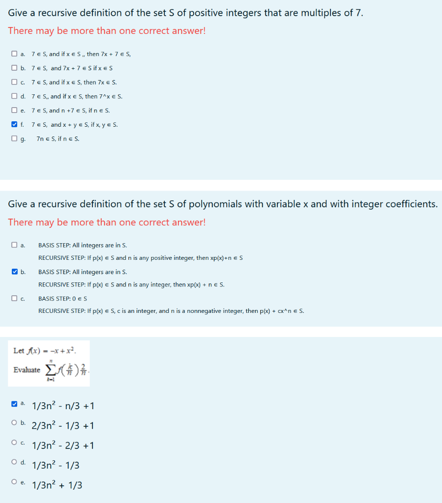 Solved The first two questions has more than one answer and | Chegg.com