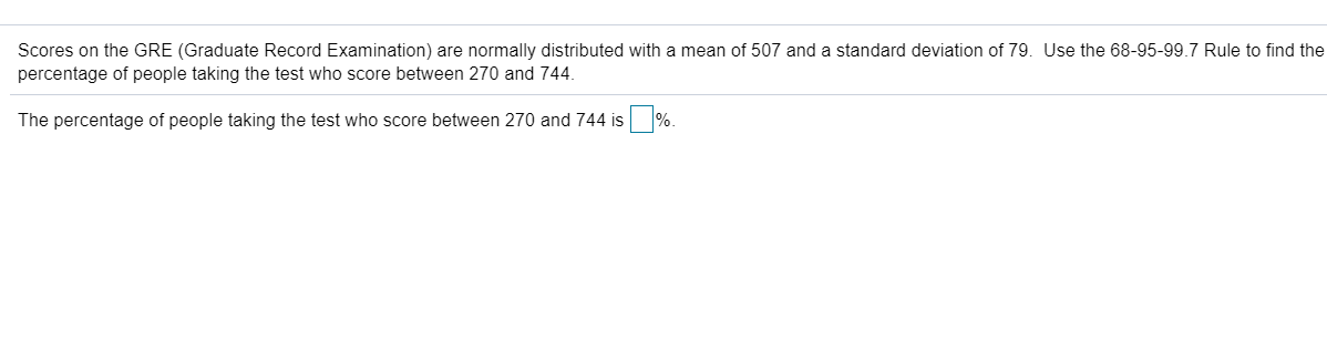 Solved Scores on the GRE (Graduate Record Examination) are | Chegg.com