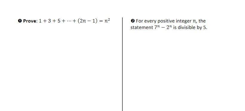 Solved 1+3+5+⋯+(2n−1)=n2 2) For every positive integer n, | Chegg.com