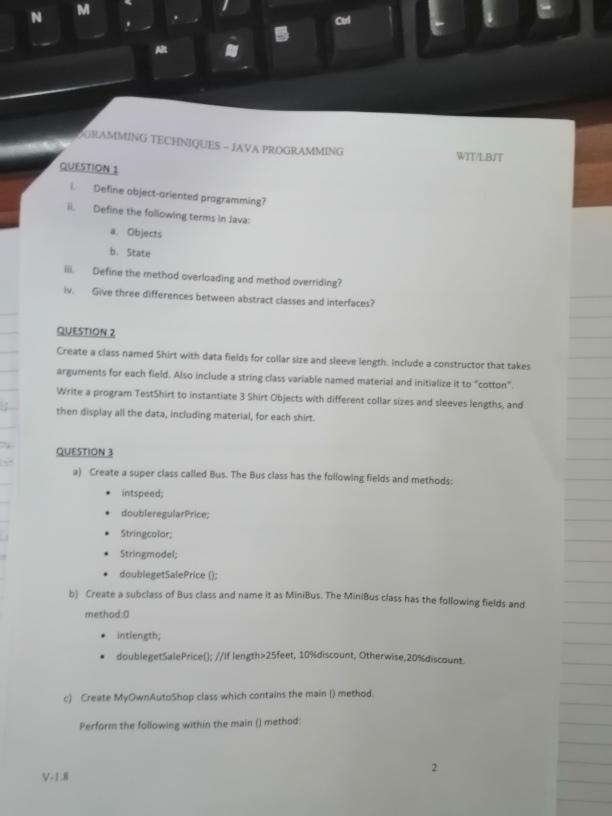 Solved QUFSTIDN Define object-ariented programming? 1i. | Chegg.com