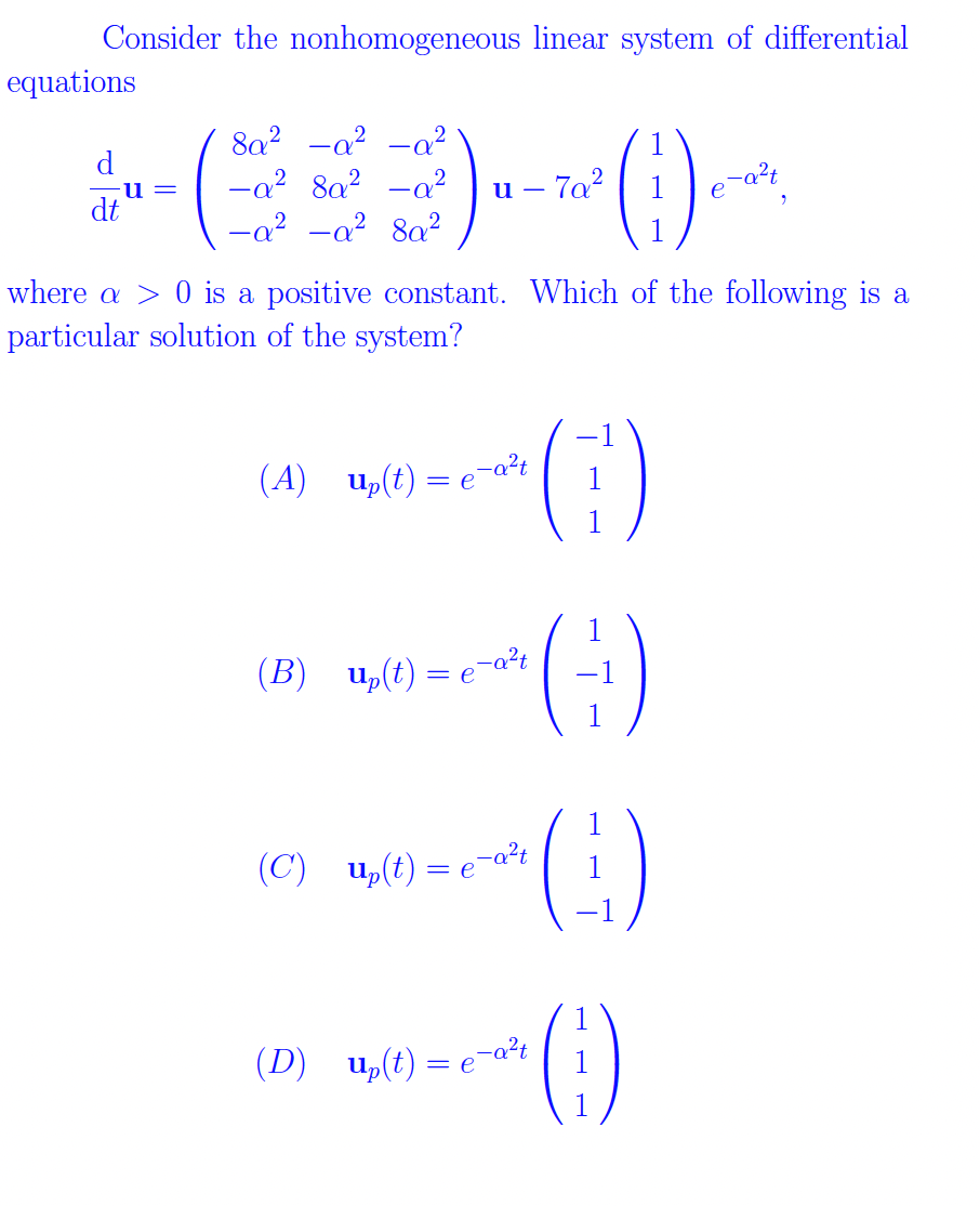 Solved Consider the nonhomogeneous linear system of | Chegg.com