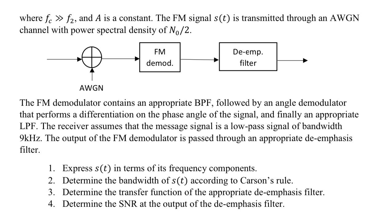 Solved 15. Consider a message signal given by | Chegg.com