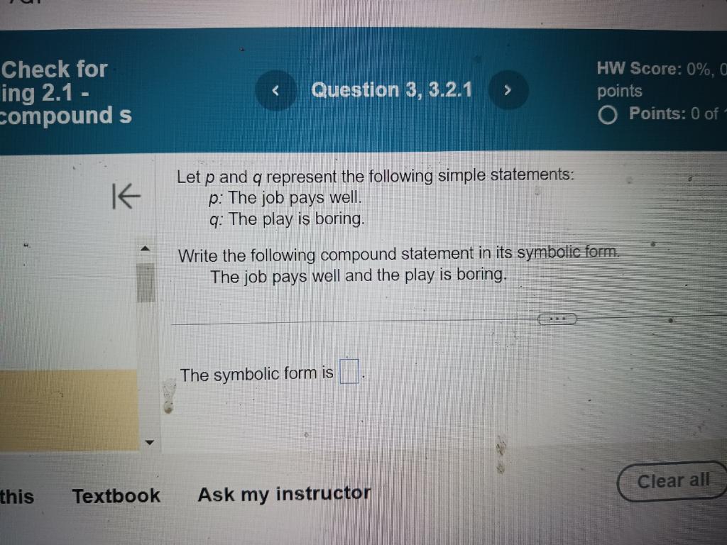 Solved Express the following statement symbolically. One | Chegg.com