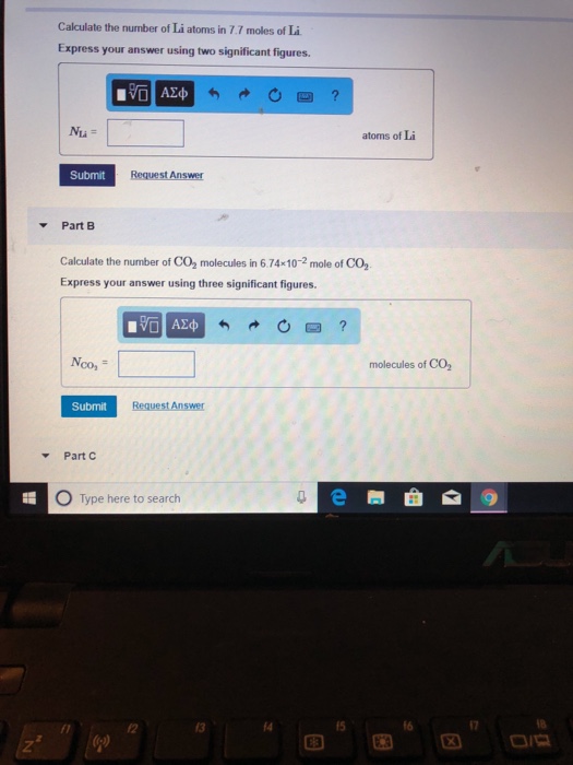 Solved Calculate the number of Li atoms in 7.7 moles of Li | Chegg.com