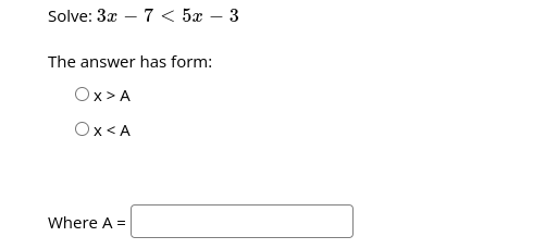 Solved Solve: 3x−7 Ax | Chegg.com