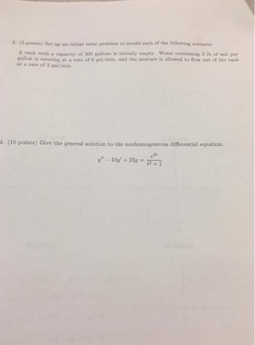 Solved set up an initial value problem to model each of the | Chegg.com