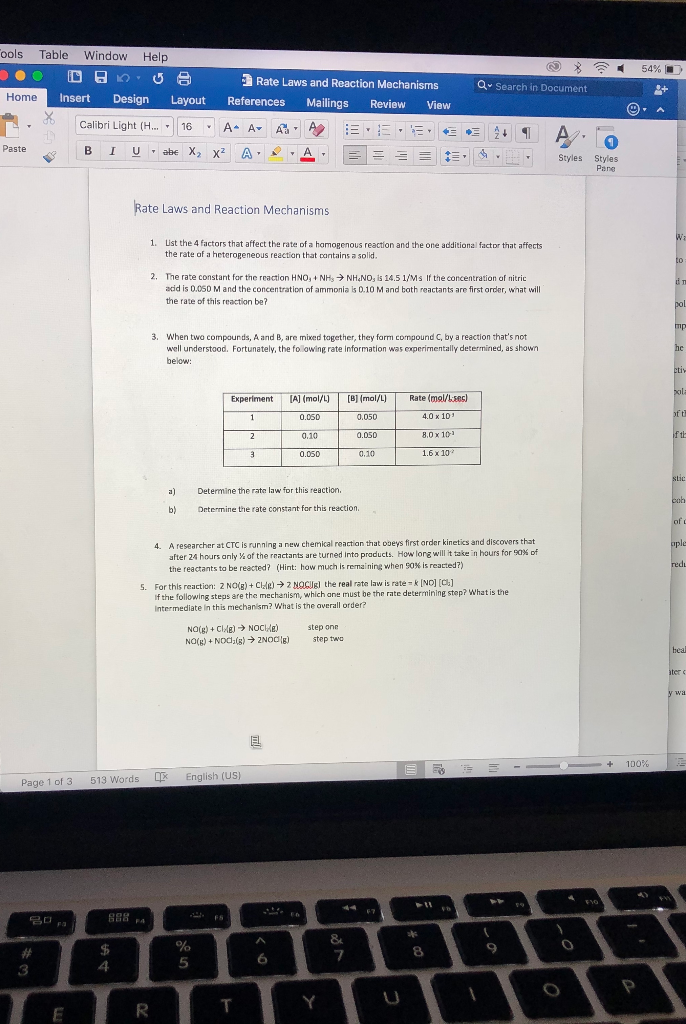 Solved Tools Table Window Help 54% Q- Search in Document | Chegg.com
