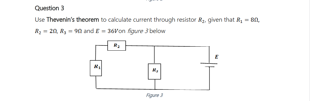 Solved Use Thevenin's theorem to calculate current through | Chegg.com