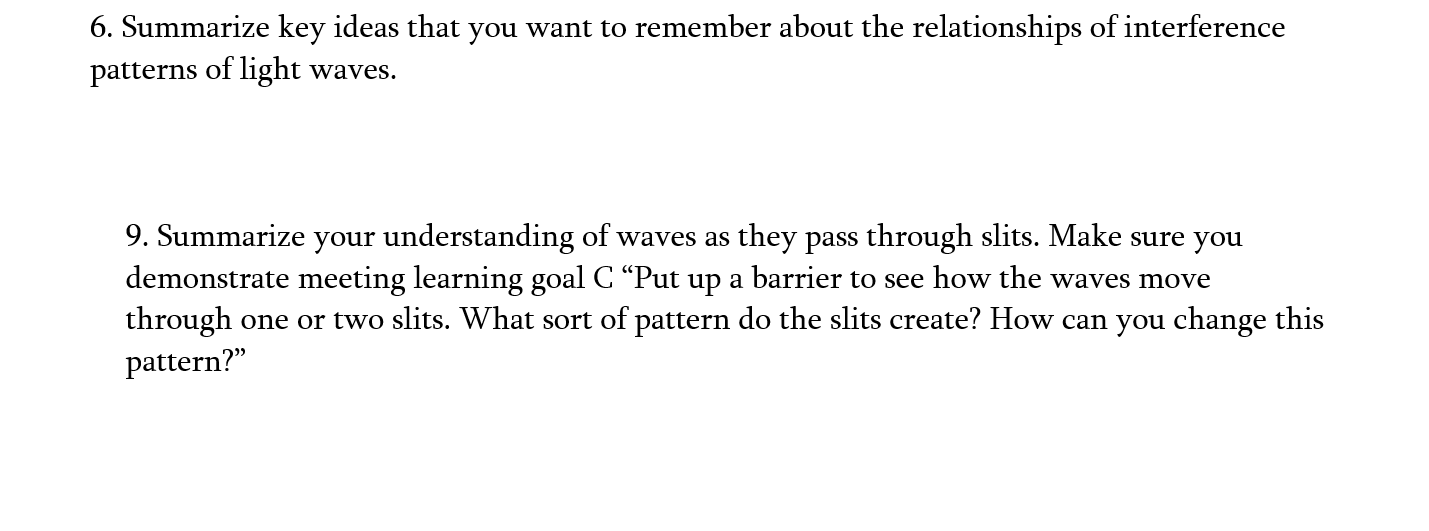 Solved 6. Summarize key ideas that you want to remember | Chegg.com