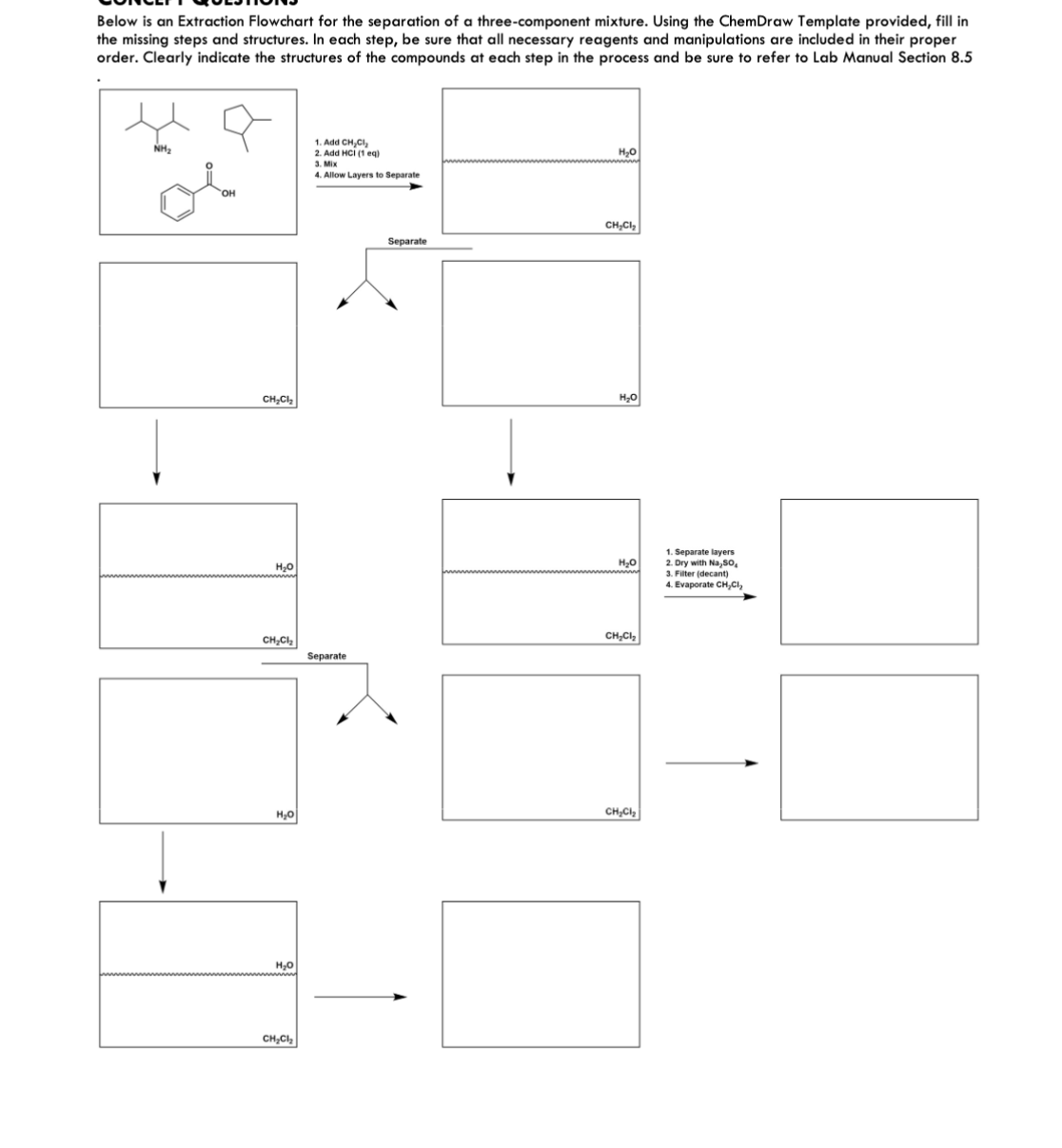 Solved Below is an Extraction Flowchart for the separation | Chegg.com