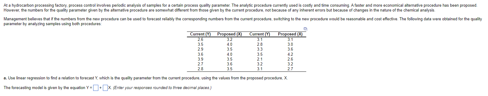 Solved parameter by analyzing samples using both procedures: | Chegg.com