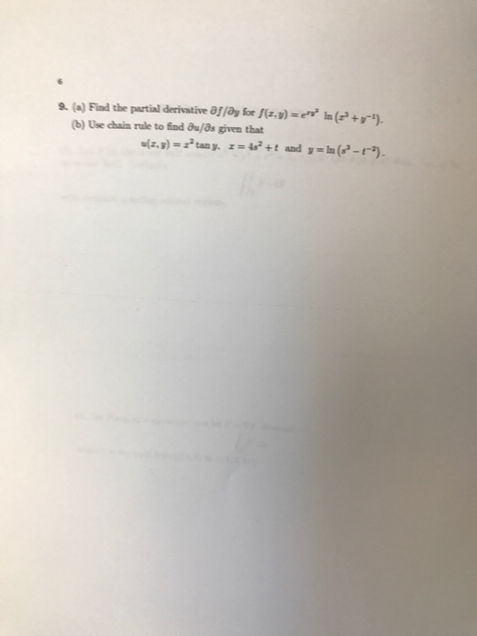 Solved Find the partial derivative partial differential | Chegg.com