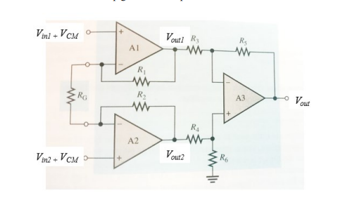 Solved A differential instrumentation amplifier is shown in | Chegg.com