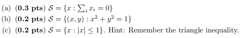 Solved Convex or not convex. Are the following sets convex | Chegg.com