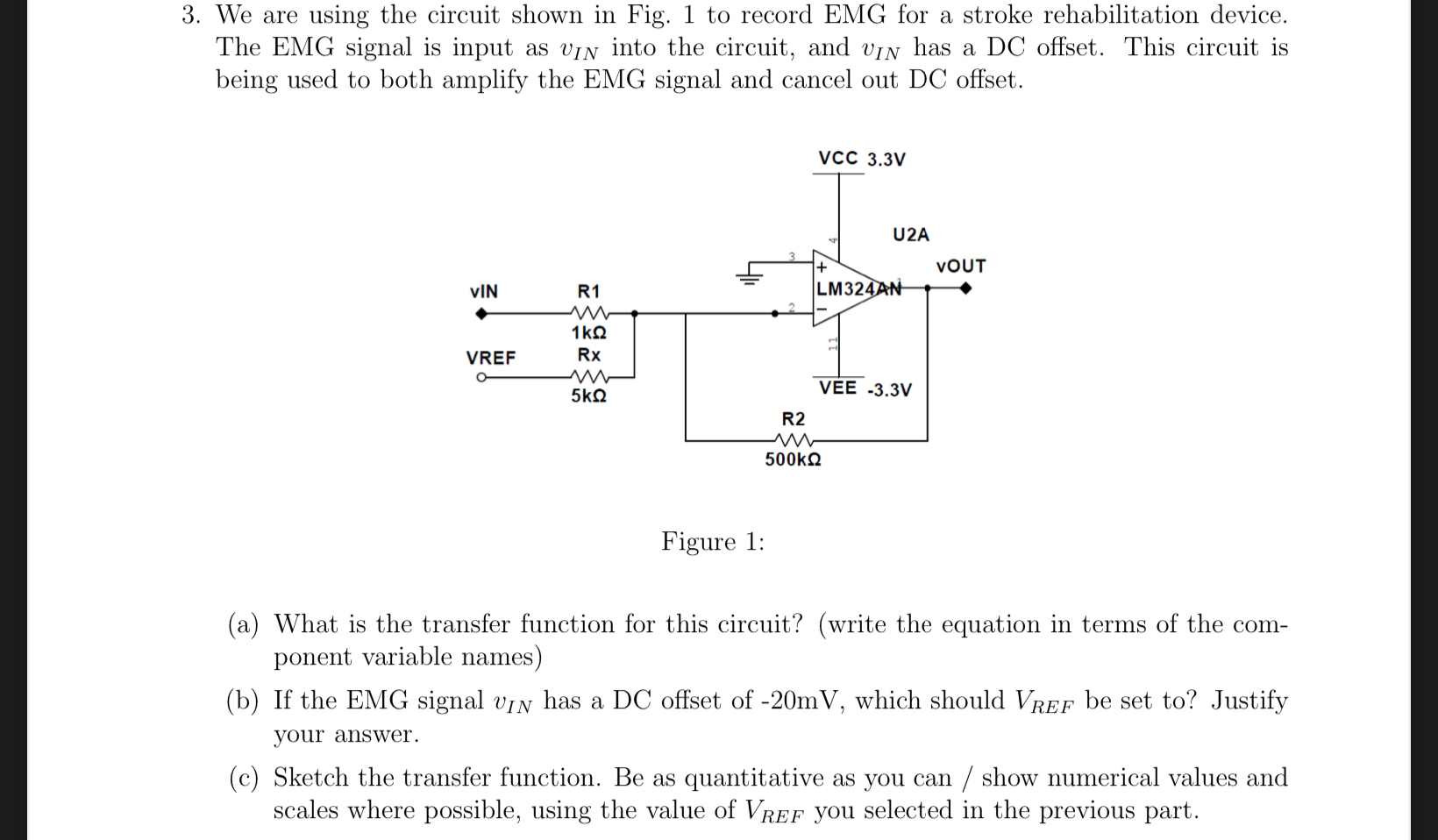 Solved 3. ﻿We are using the circuit shown in Fig. 1 ﻿to | Chegg.com