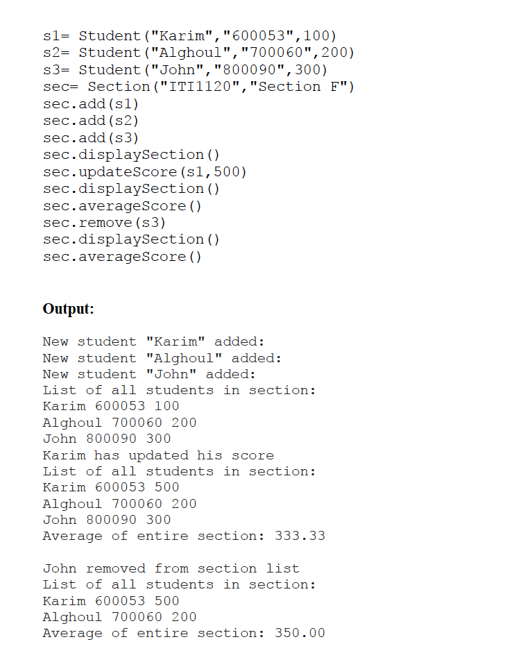 Solved Consider a simple school management system that | Chegg.com