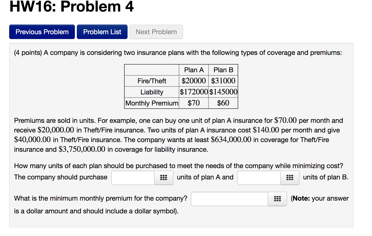 Solved HW16: Problem 4 Previous Problem Problem List Next | Chegg.com