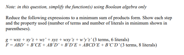 Solved Note: in this question, simplify the function(s) | Chegg.com