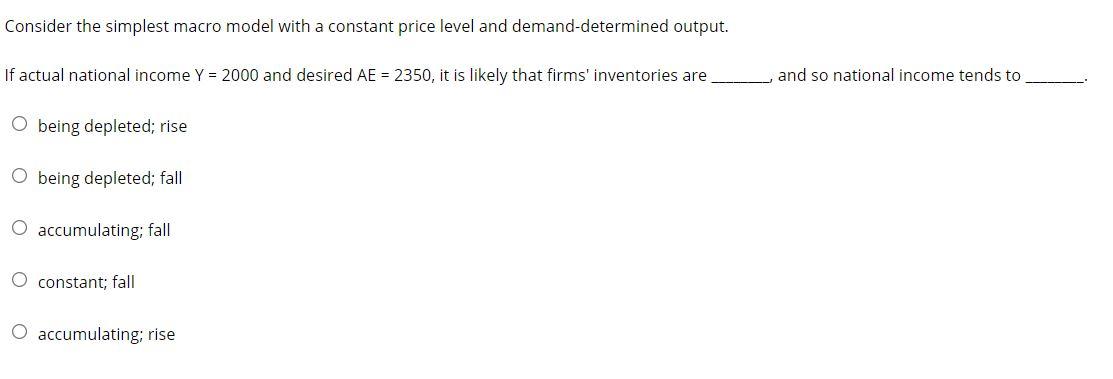 Solved Consider the simplest macro model with a constant | Chegg.com