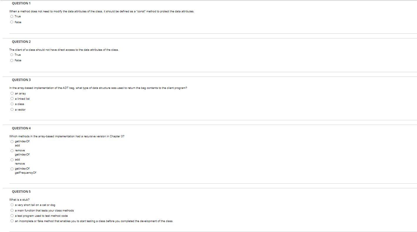 Solved When a method does not need to modify the data | Chegg.com