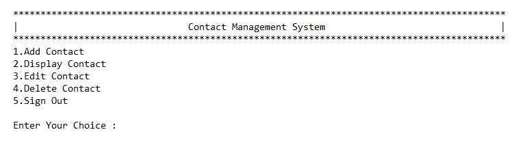 Solved By Using C Language Design Contact Management Chegg