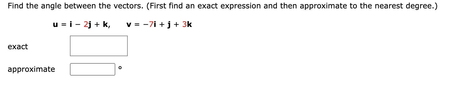 Solved If u is a unit vector, find u :v and u · W. (Assume v | Chegg.com