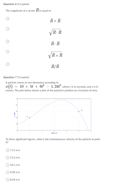 Solved Question 6 (15 points) The magnitude of a vector R is | Chegg.com Solved Question 6 (15 points) The magnitude of a vector R is | Chegg.com