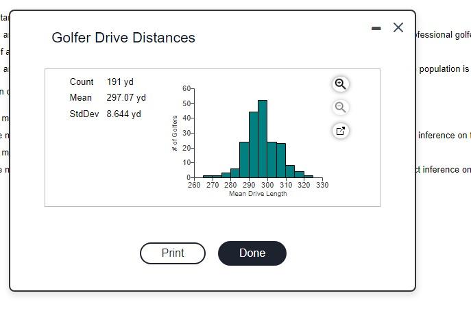 Solved Golfer Drive DistancesHow far do professional golfers | Chegg.com