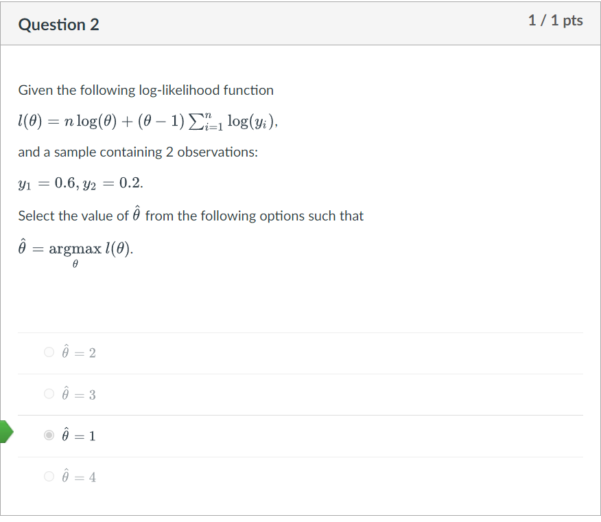 Given the following log-likelihood function | Chegg.com