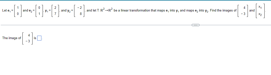 Solved Let e1=[10] and e2=[01],y1=[27], and y2=[−28], and | Chegg.com