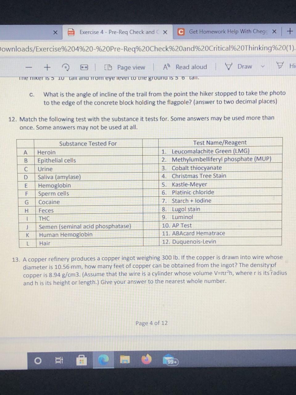 Solved Exercise 4 - Pre-Req Check and X C Get Homework Help | Chegg.com