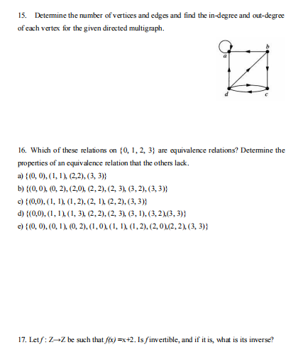 Solved 15. Determine the number of vertices and edges and | Chegg.com
