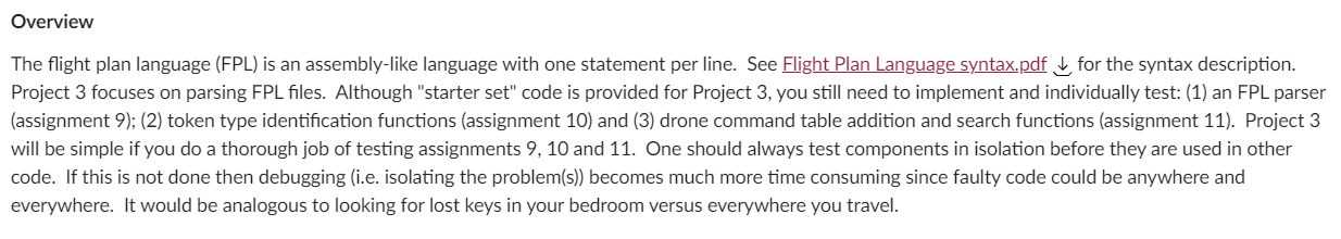 A state machine to parse FPL statements into tokens - | Chegg.com